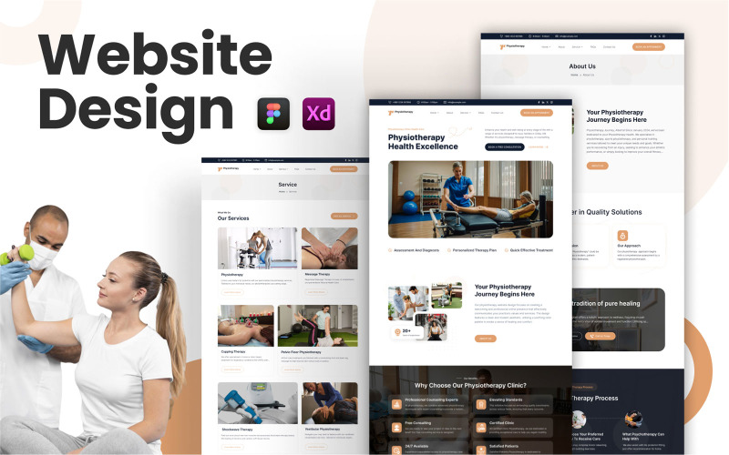 Physiotherapy Figma Website Template Design - TemplateMonster