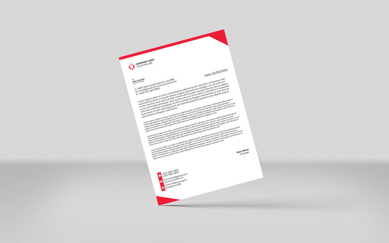 Letterhead, Unique Letterhead, Modern Design