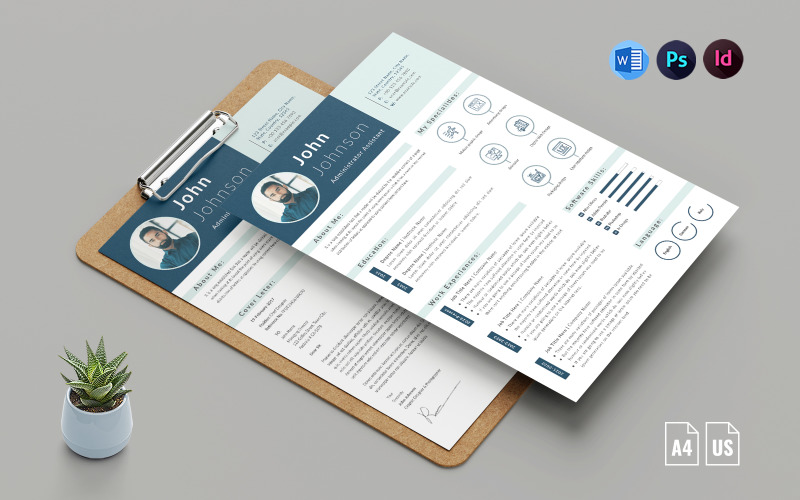 Clean Professional Resume Template #464567 - TemplateMonster