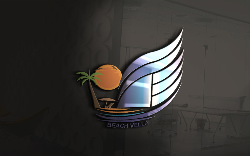 Beach Vella Logo Template #464738 - TemplateMonster