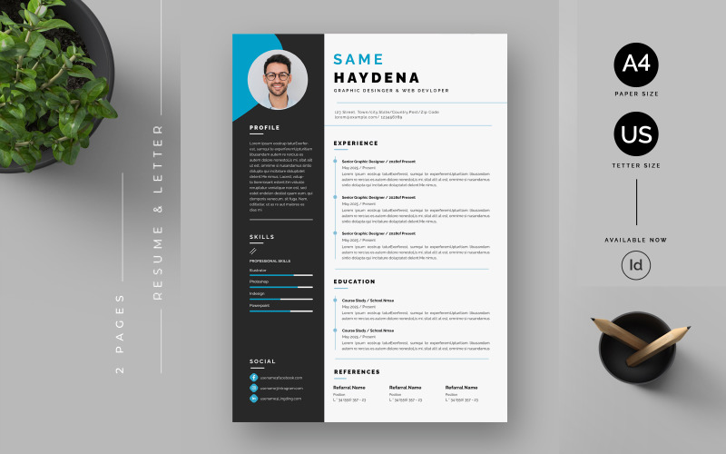 Modern Resume & Cover Template #464798 - TemplateMonster