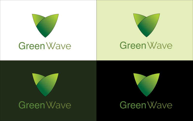 New 3d Green Wave logo template #464780 - TemplateMonster