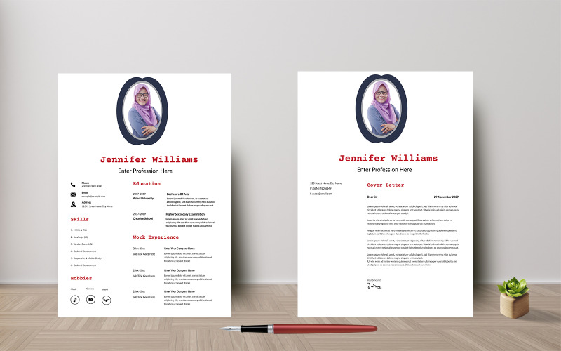 Ash And Red Resume Design #464965 - TemplateMonster
