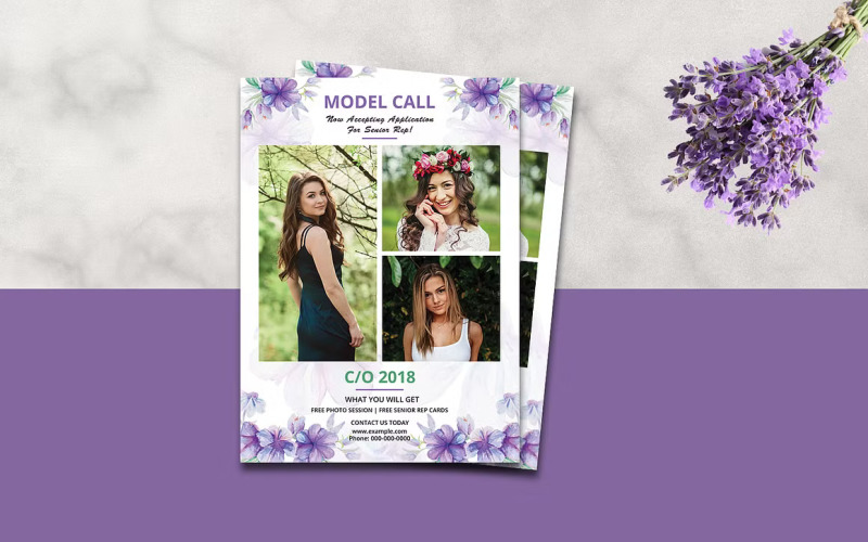 Model Casting Call Flyer Template . Psd & Word