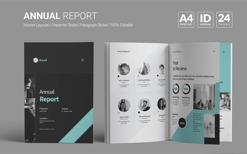 Annual Report 24 Pages_InDesign Template - TemplateMonster