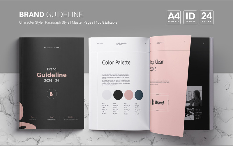 Brand Guideline_InDesign Template #465733 - TemplateMonster