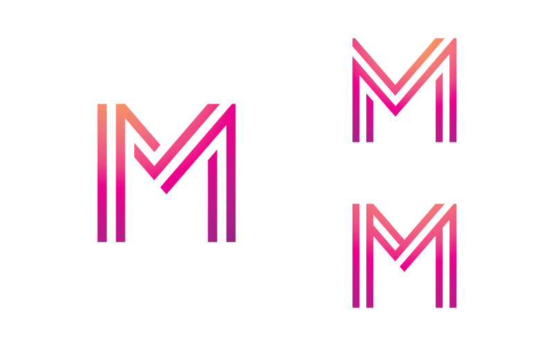 Elementos de plantilla de diseño de icono de logotipo de la letra MN 13