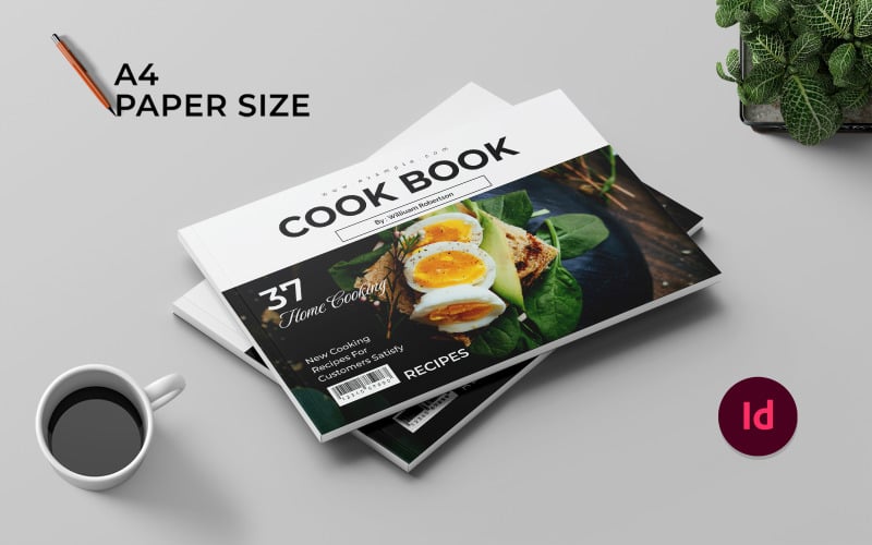 Cook Book Template Landscape #465875 - TemplateMonster