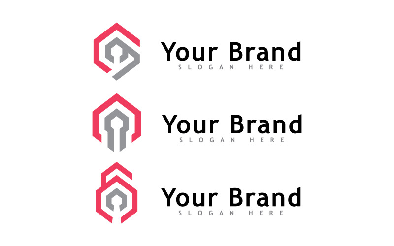 Creative Lock logo vector template 16 - TemplateMonster