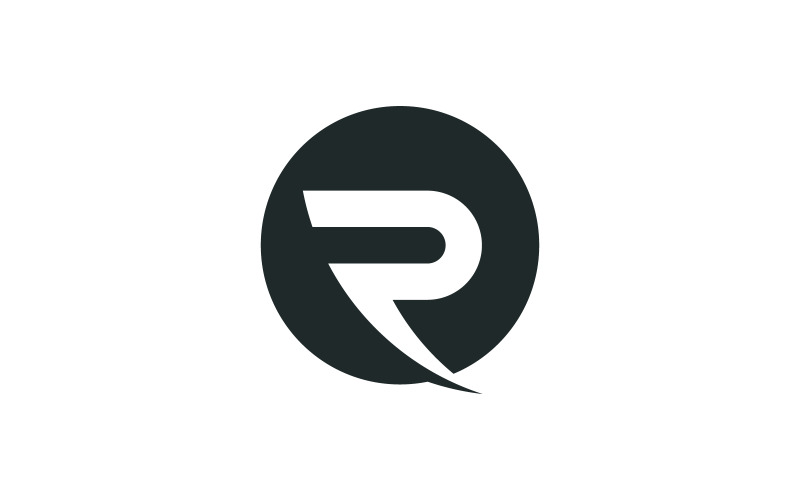 Modèle vectoriel de logo avec initiales de la lettre R v11