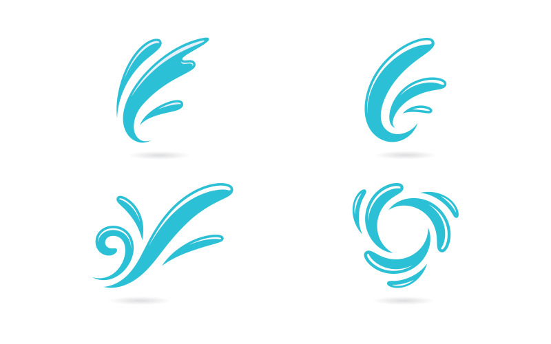 Water Splash symbol and icon Logo Template vector 13