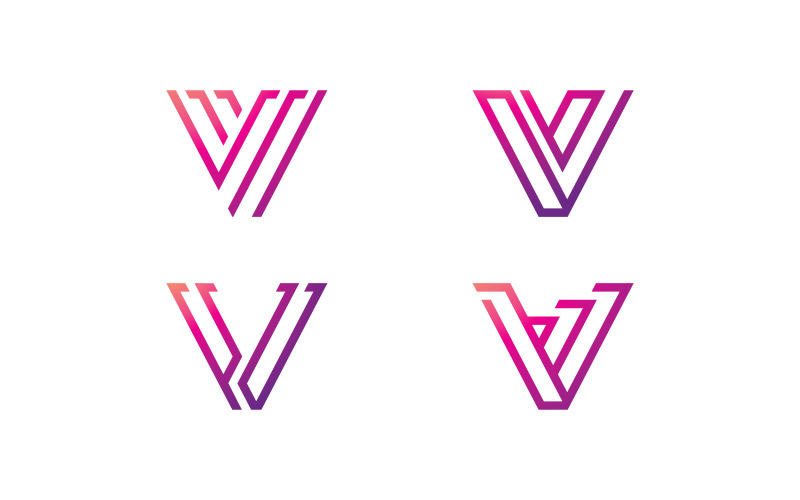V Line Logo Design and template. Creative X icon initials Line Letters ...