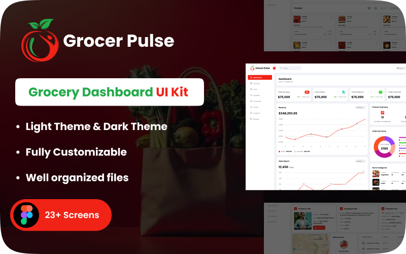 Grocer Pluse Grocery Admin Dashboard UI Template