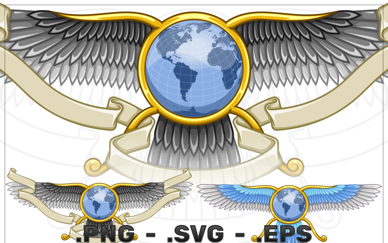 Zoroastrian Winged Disk With Planet #467123 - TemplateMonster