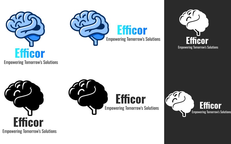 Brain icon logo for research company and brand