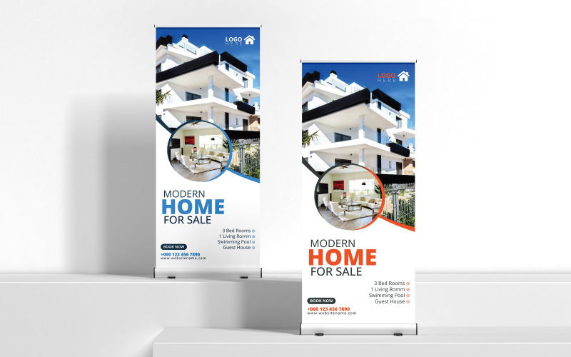 Roll Up Banners For Contemporary Real Estate Homes