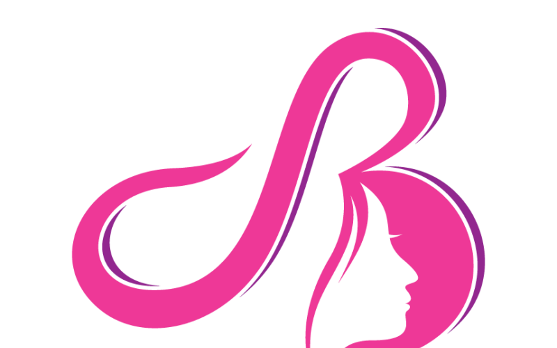 Letter B and Woman Face Logo #467329 - TemplateMonster