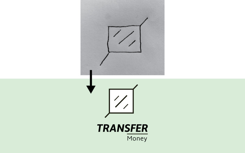Modèle de conception de logo de transfert d'argent