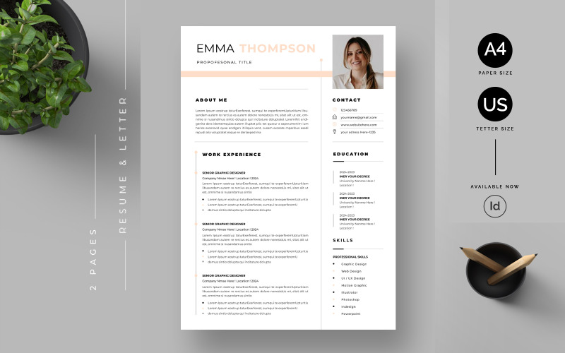 Modern Resume & Cover Letter Template- - TemplateMonster