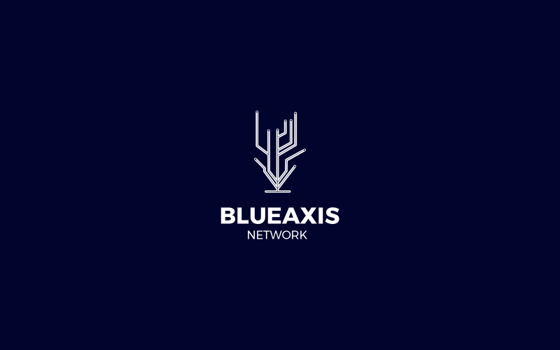Blue Axis Gradient Line Logo #468176 - TemplateMonster