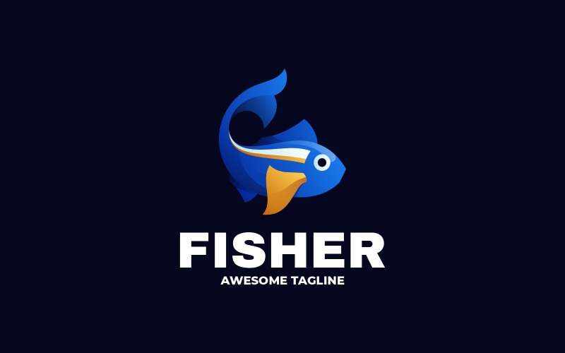 Fisher Gradient Colorful Logo 118 #468178 - TemplateMonster