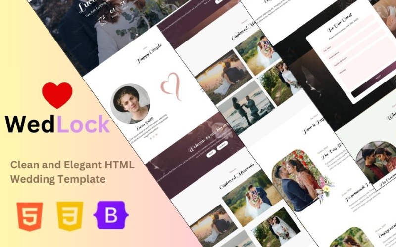 WedLock: la plantilla HTML definitiva para bodas y compromisos
