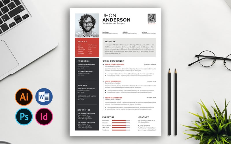 John Andersone Resume Template #468753 - TemplateMonster