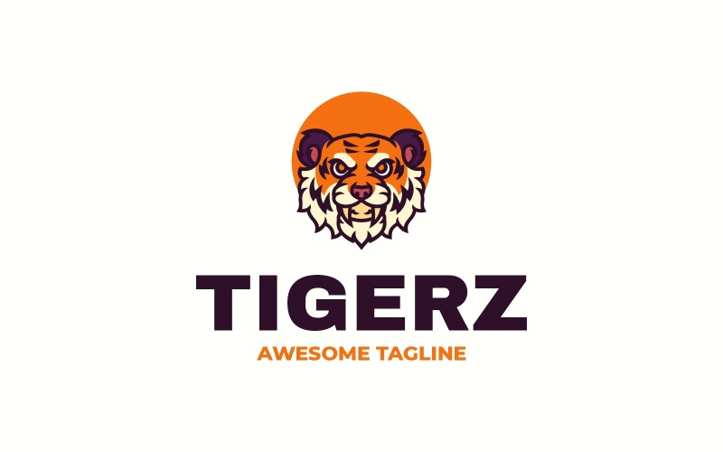 Logo de mascotte simple de Tigerz #469032 - TemplateMonster