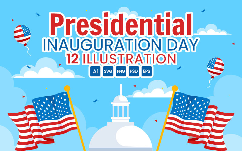 12 Presidential Inauguration Day Illustration