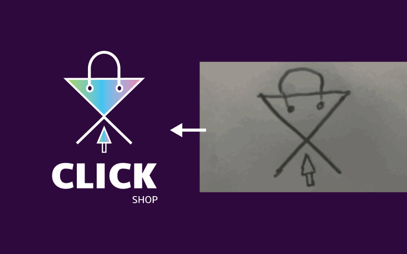 Modern Click Shop Logo Design Template - TemplateMonster