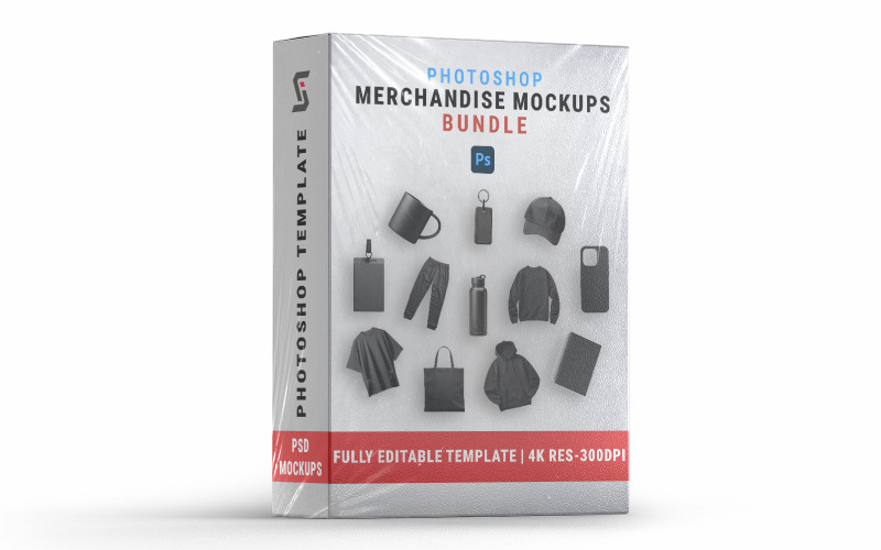 Photoshop Merchandise Mockups Template Bundle
