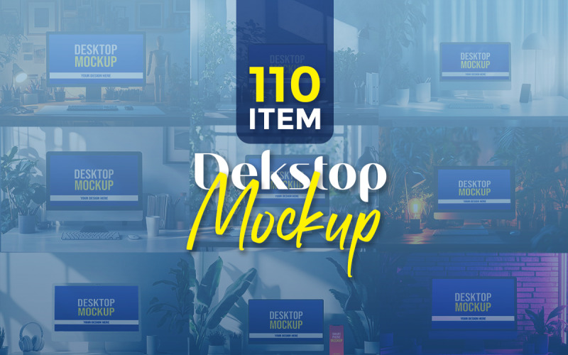 Realistic Desktop mockup. Device UI/UX mockup for presentation template