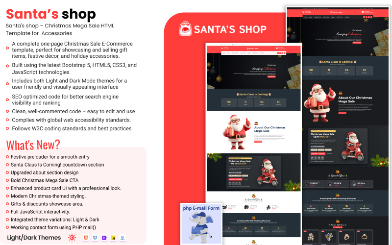 Santa's Shop | Christmas Sale, Offers, E-commerce – Bootstrap Template