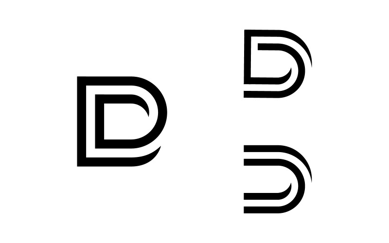 D Logo Design and template. Creative D icon initials based Letters 13