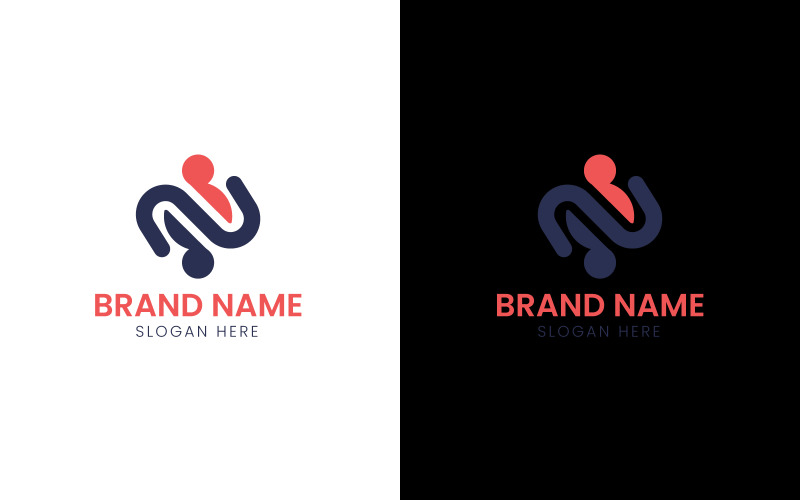 Letter N human business logo-12-554 #470015 - TemplateMonster