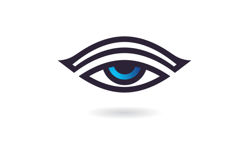 Modèle de conception de logo de concept créatif pour les yeux, icône de ...