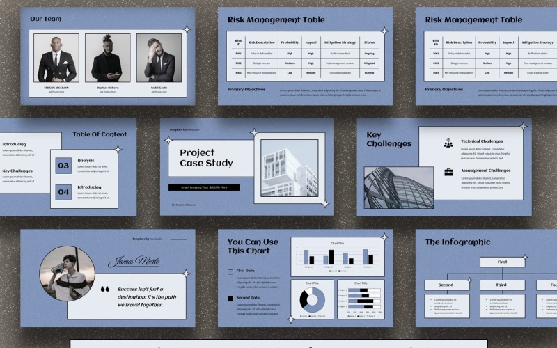 Étude de cas de projet PowerPoint #470380 - TemplateMonster