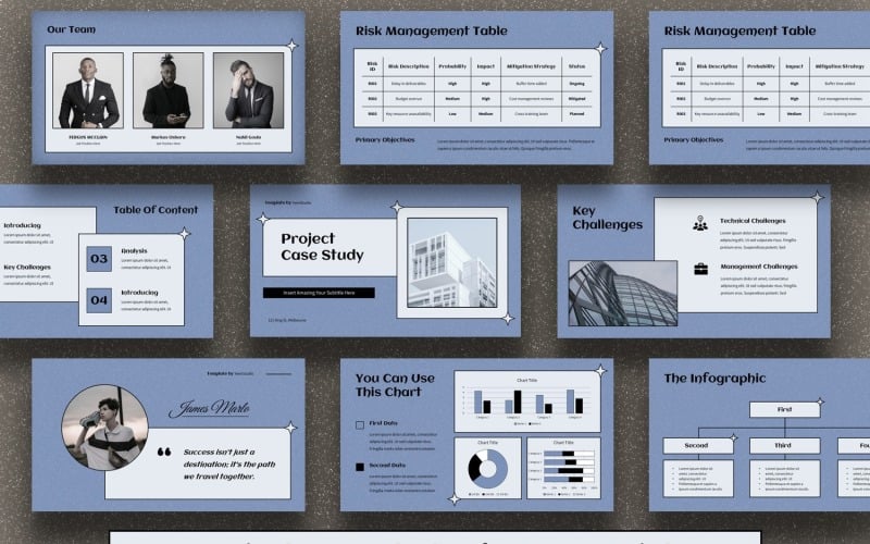 Project Case Study PowerPoint #470380 - TemplateMonster