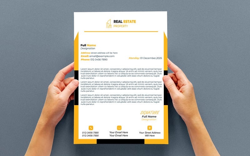 Creative Agency Letterhead Design #471634 - TemplateMonster