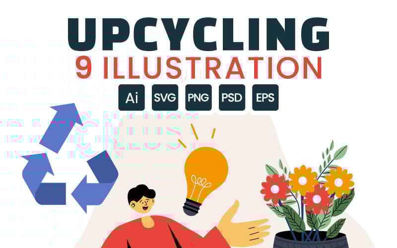 9 Upcycling Process Illustration #471673 - TemplateMonster