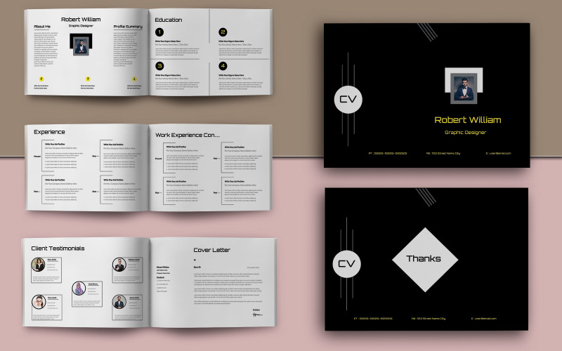 Multiple Resume Booklet Template #471775 - TemplateMonster