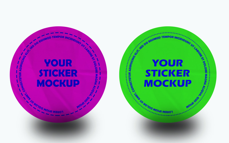 Sticker-Mockup-Template-Design-7 #471723 - TemplateMonster