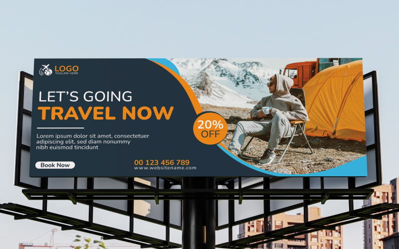 Travel and tourism banner template by Bill Borad