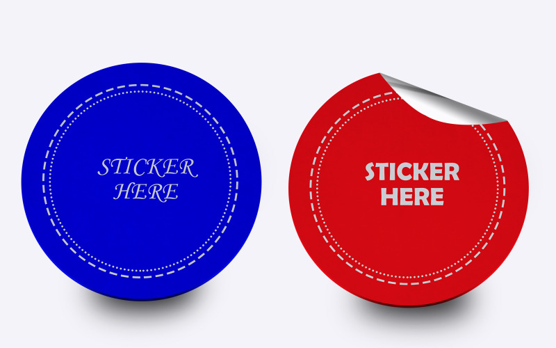 Sticker Mockup Template Design 15 #471818 - TemplateMonster