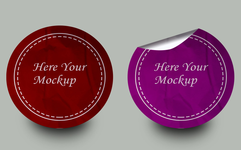 Sticker Mockup Template Design 21 #471860 - TemplateMonster