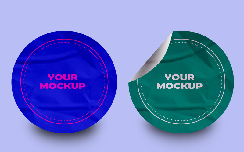 Sticker Mockup Template Design 24 #471873 - TemplateMonster