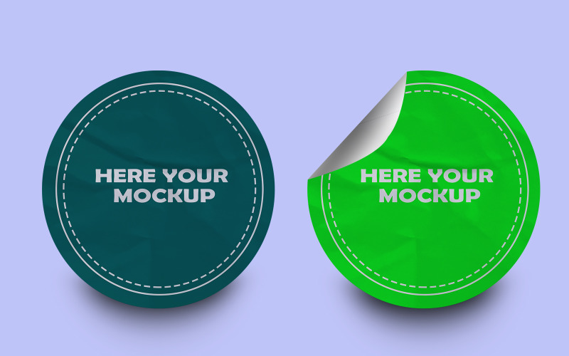 Sticker Mockup Template Design 25 #471876 - TemplateMonster