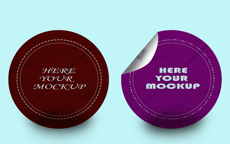 Sticker Mockup Template Design 26 #471990 - TemplateMonster