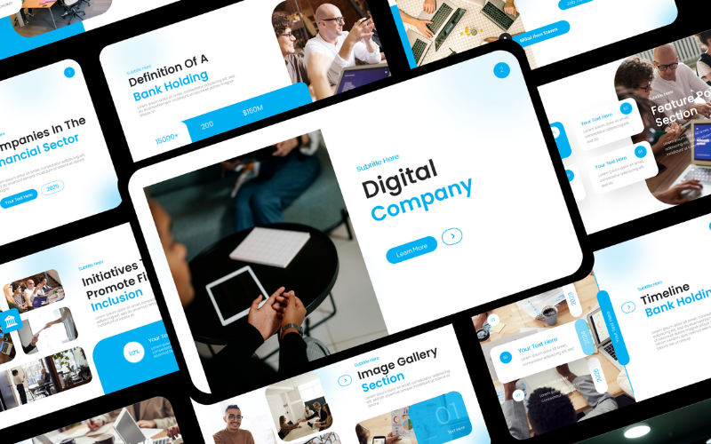 Digital Bank - Finance Presentation #472036 - TemplateMonster