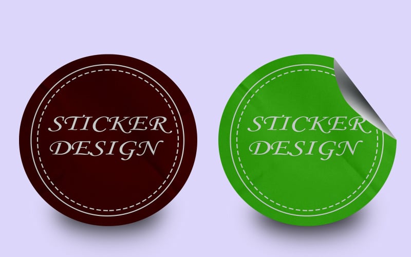Sticker Mockup Template Design 35 #472001 - TemplateMonster